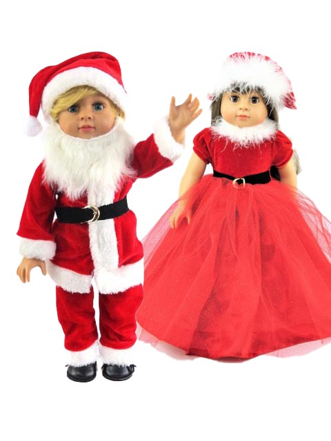 18" Christmas Red & White - American Fashion World